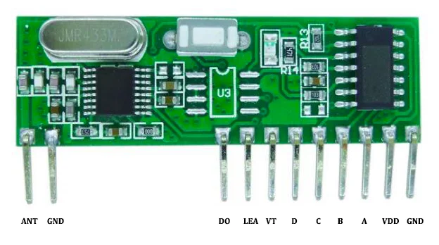 CYRM02 433.92/315 Decoding EV1527 - Reliable Receiver Module