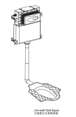 Squatting Pan Concealed Tank Cistern In Wall - Buy Built-in Cistern ...