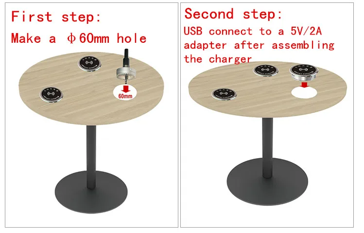 Embedded Wireless Charger - Inductive Transmitter for Furniture