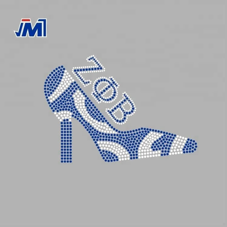 High Heels Shoes Design Zeta Phi Beta Sorority Rhinestone Transfer ...