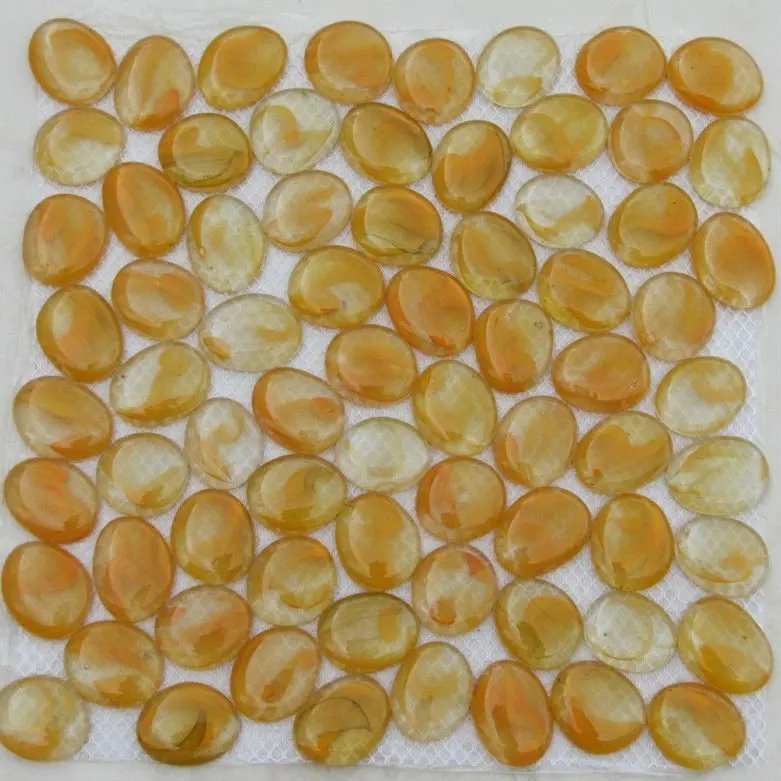PG05 Various size multi color decorative glass pebbles garden paving ...