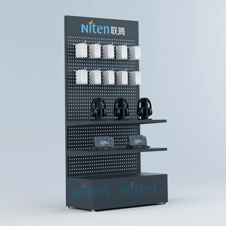 Hook Cell Display Rack - Efficient Metal Accessory Display
