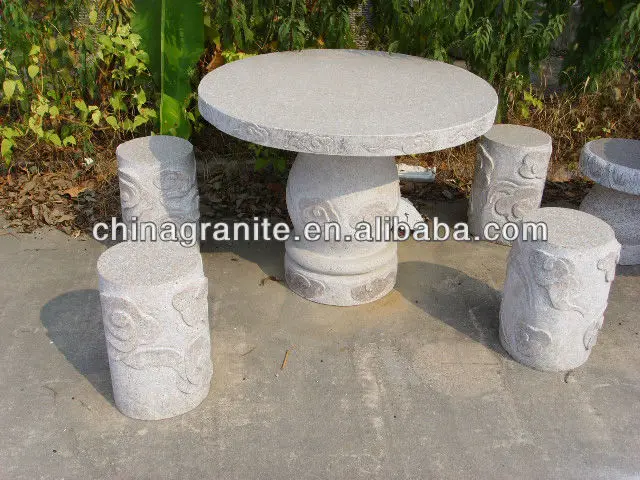 Garden Outdoor Natural Stone Table And Benches - Buy Natural Stone ...