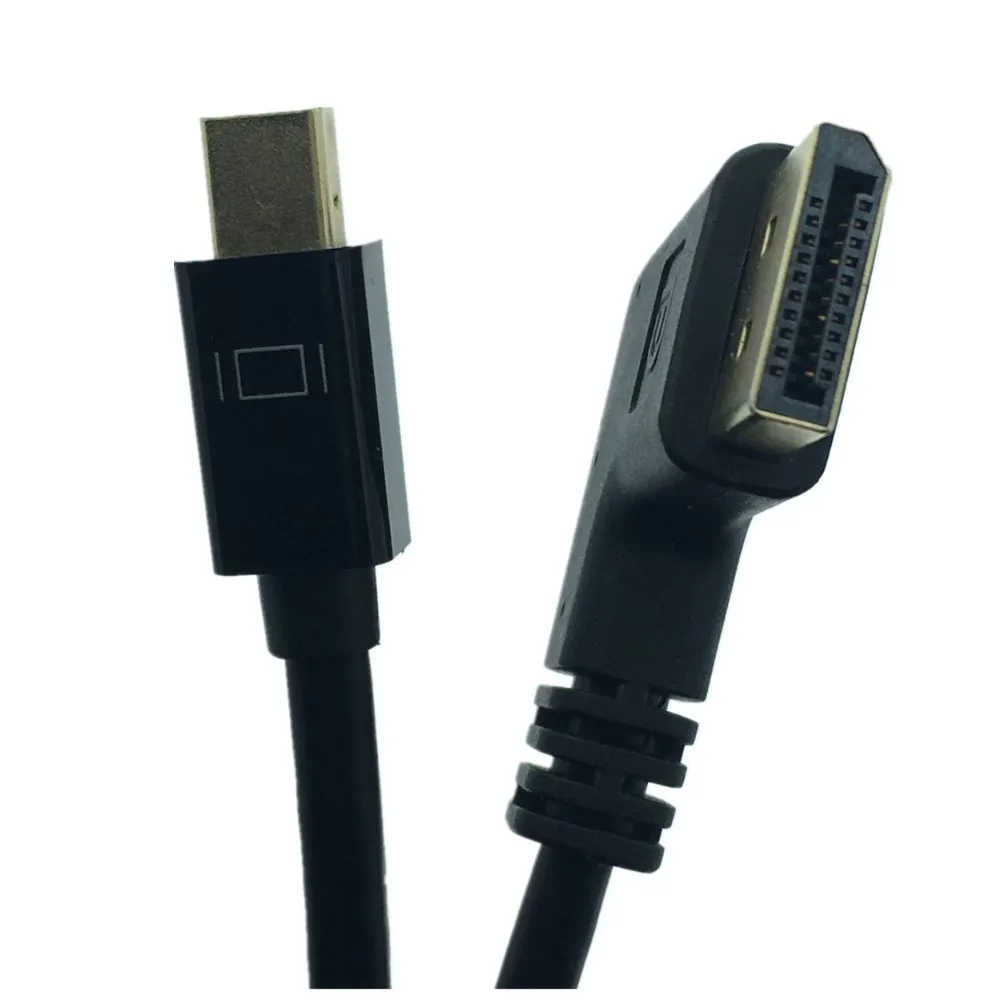 Right Angle 90 Degree Displayport (dp) Male To Mini Displayport (dp ...