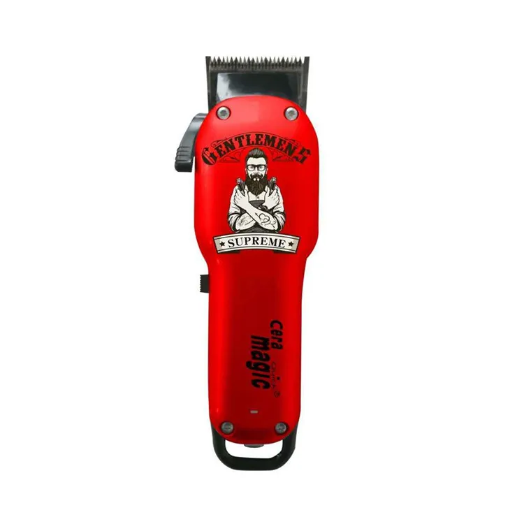 Custom Barber Supplies Professional Rechargeable Battery Cordless Red ...