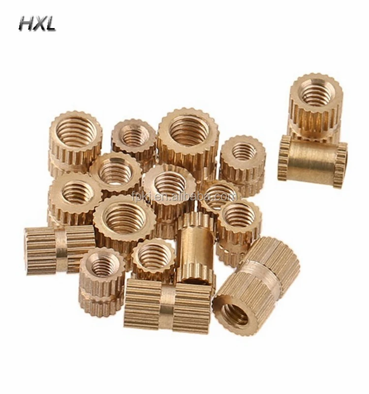 M2 to M12 Knurled Embedded Nut Inserts - Brass & Carbon Steel
