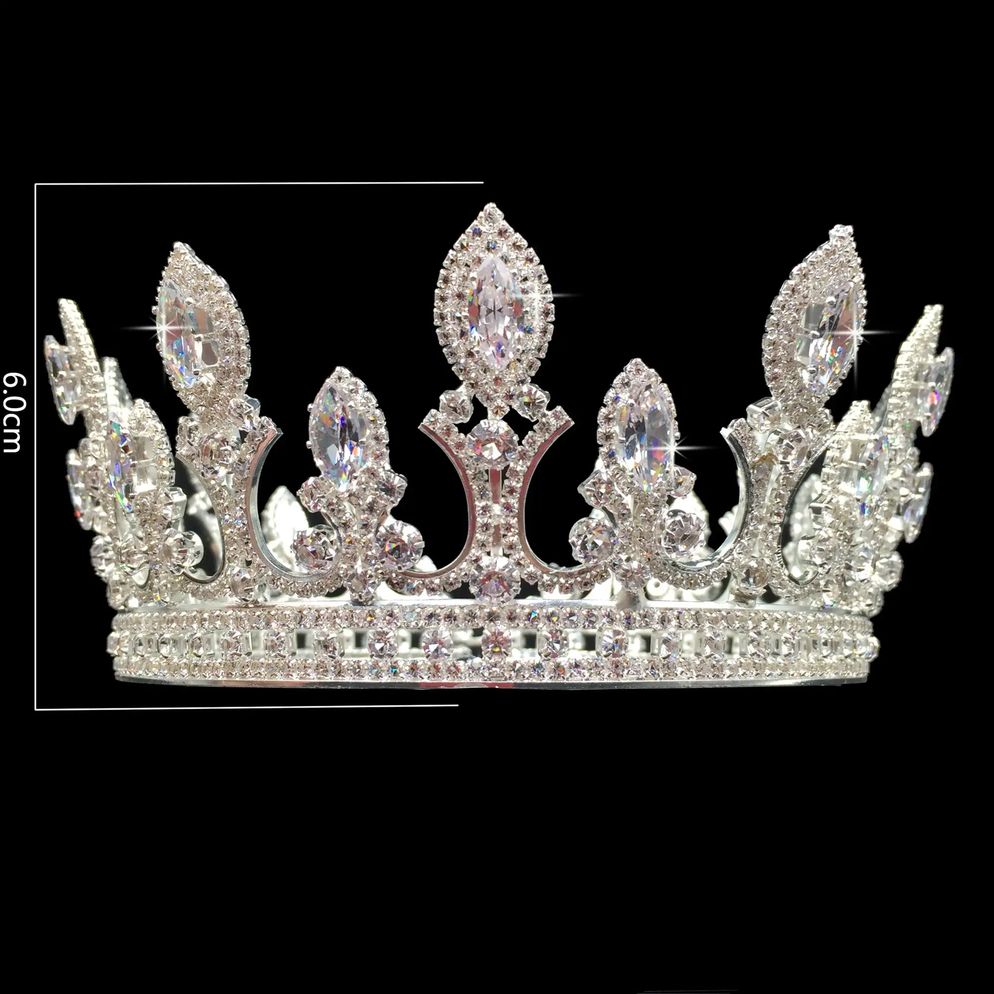 Echsio Luxury Princess Crystal Big Wedding Crown For Bride Headbands ...