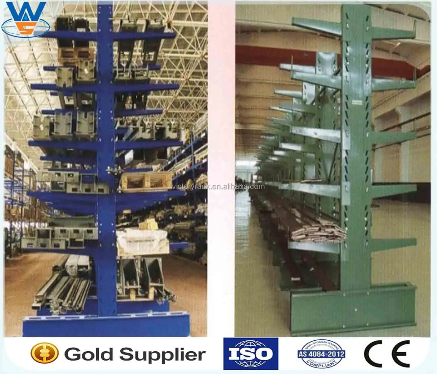 Heavy Duty Warehouse Storage Galvanized Cantilever Rack - Buy ...