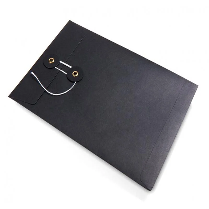 Luxury Custom A4 Kraft Paper Envelope With String Closure for Gift ...