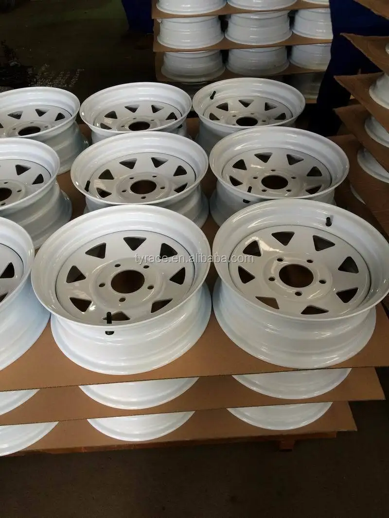 14x6 Holden HT 14 P Steel Trailer Wheel Rim with 185R14 LT Tyre GALV