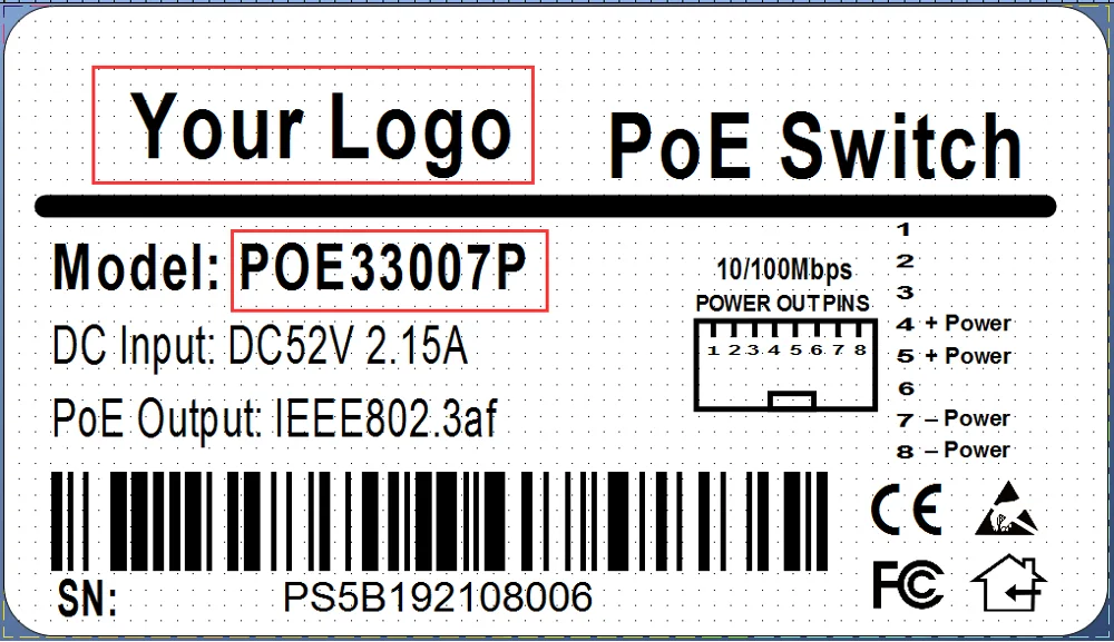 Oem Label Design Gigabit Poe Switch (poe33007p) For Dahua Camera - Buy ...