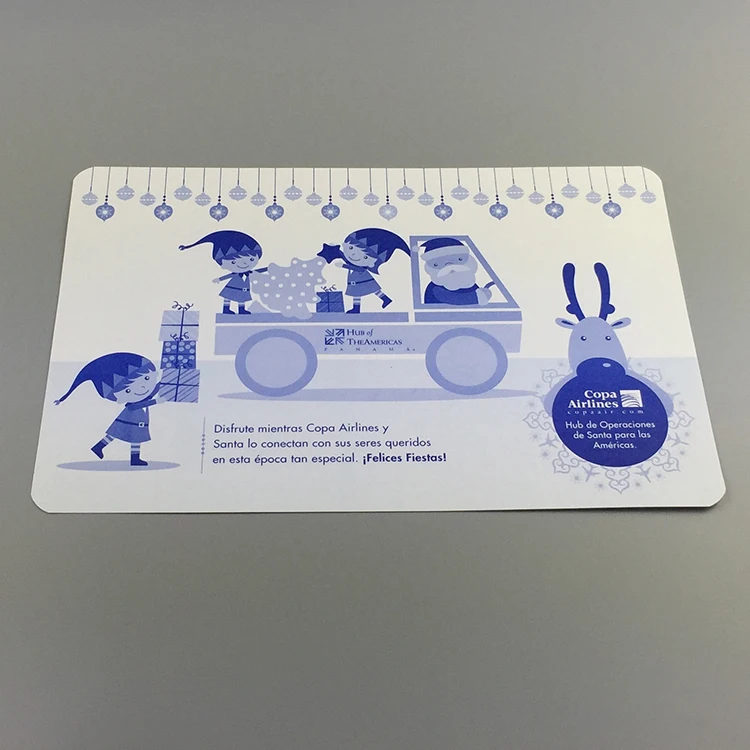 Popular Printed Inflight Non-Slip Paper Tray Mat - Eco-friendly