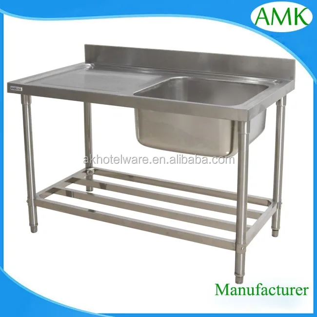 Restaurant Supermarket Fish Cutting Table Stainless Steel Industrial ...