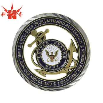 Hollow Out Spur Cut Edge Metal Souvenir Navy Coin - Buy Navy Coin,Metal ...