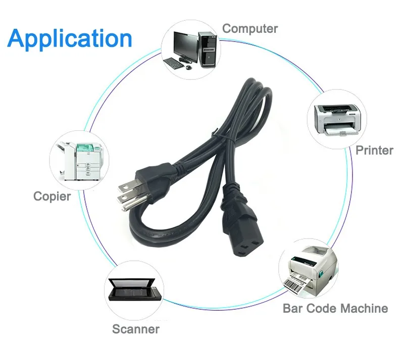 1.2m Or Customerd Usa Power Cord Usa 2 Pin Ac Power Cable - Buy Ac ...