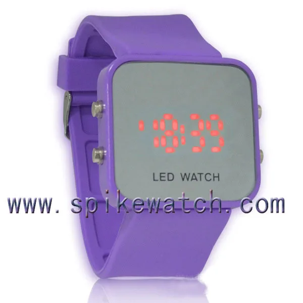 Square Shaped Silicone LED Wrist Watch - Big Face Digital