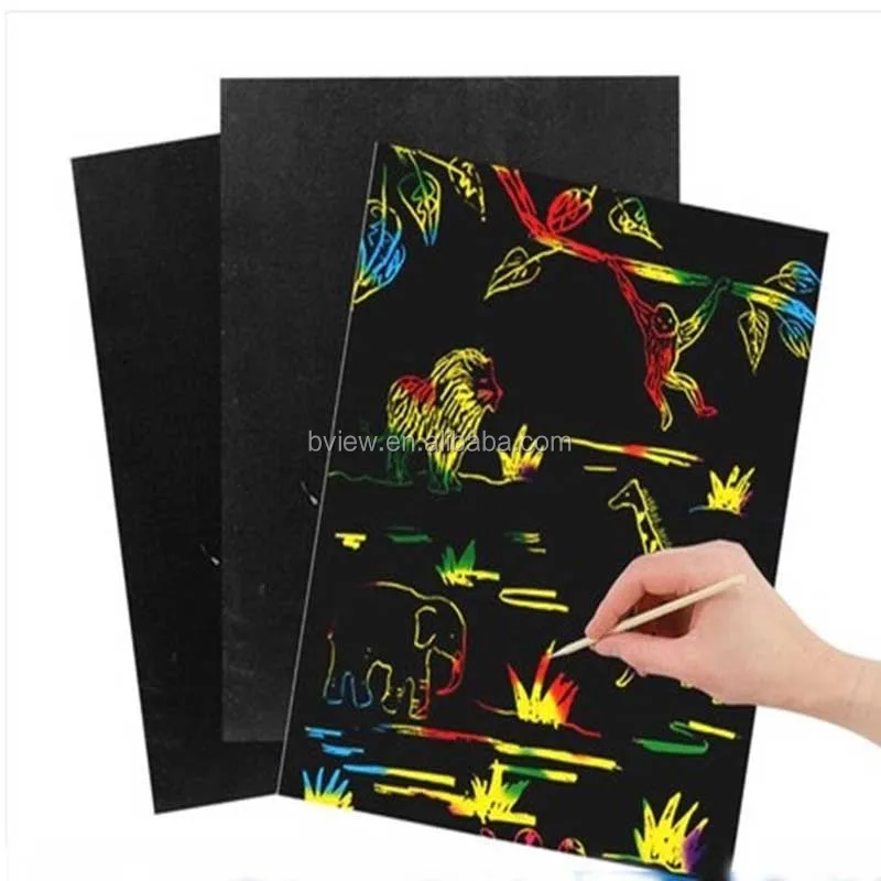 Kids Diy Use Black Scratch Off Art Paper - Buy Scratch Off Paper ...