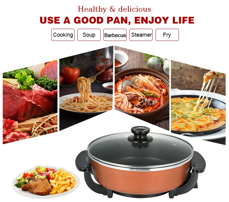 Round Non-stick Electric Skillet And Fry Pan - Buy Electric Skillet,Non ...