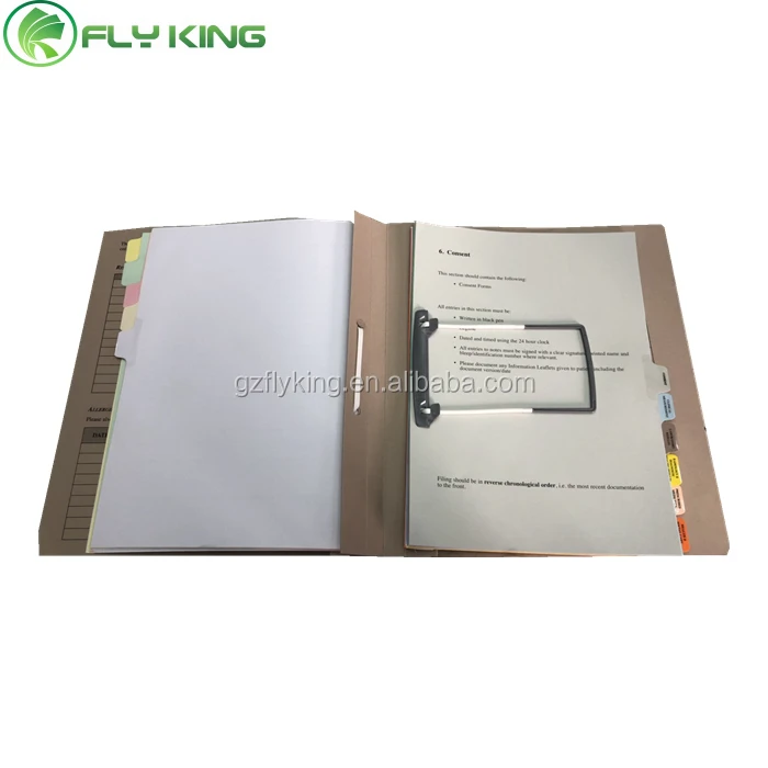 Green Color Plastic Medical Record File Folder For Hospital Clinic ...
