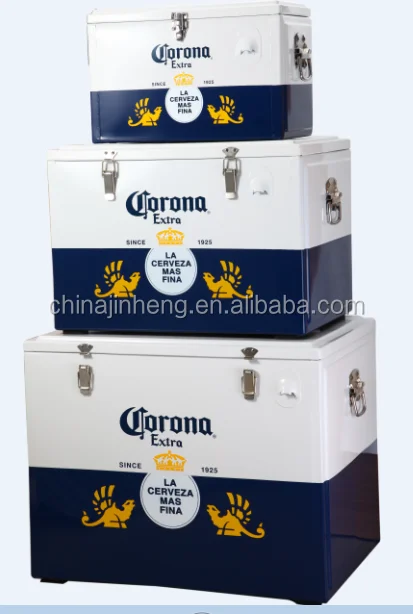 60l Corona Extra Metal Ice Cooler Box Beer Beverage Cooler Box - Buy ...