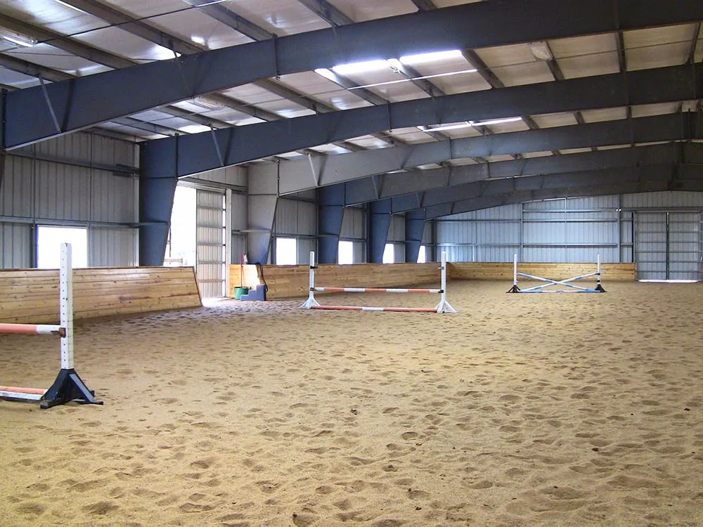 Steel Frame Horse Stables Prefabricated Indoor Arena Horse Shelter ...