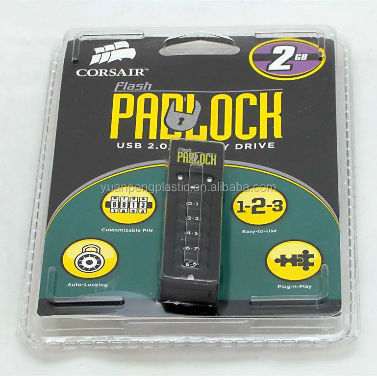 Custom Pvc Plastic Blister Packaging For Usb Flash Drive Transparent ...