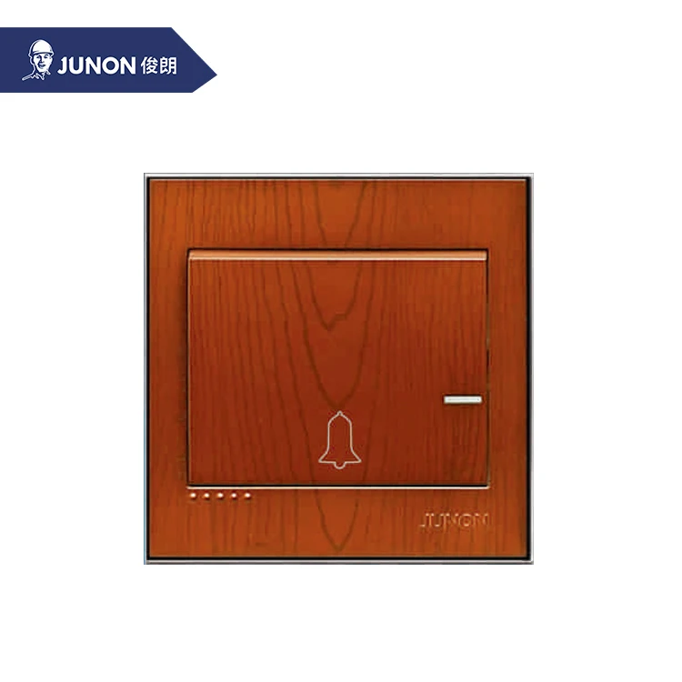 Wood Color Switch Socket 7x7 Push Button Switch Door Bell Switch - Buy ...