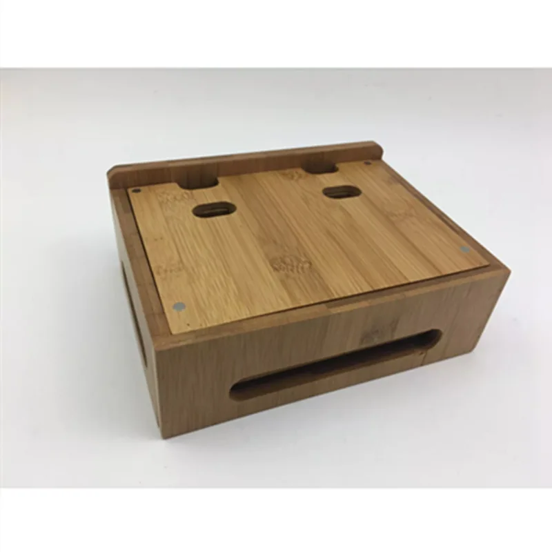 Creative Customization Bamboo And Wood Mobile Phone Charger Storage Box ...
