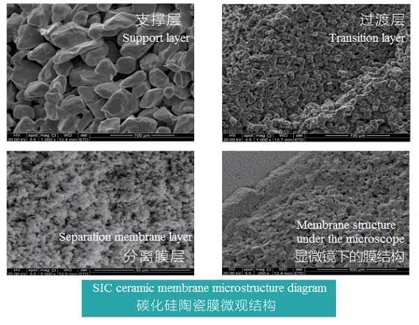 7 Channels Silicon Carbide Ceramic Membrane SC-30/7/6