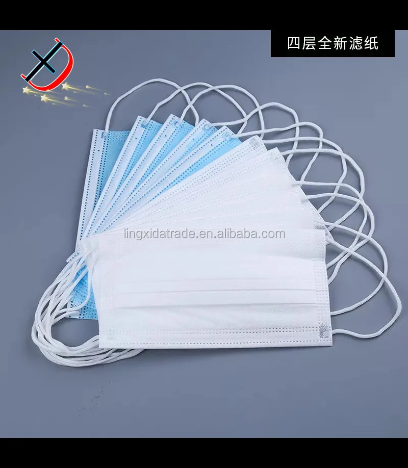 3 Ply Breathable Single Use Hospital Non Woven Face Mask Black Surgical ...