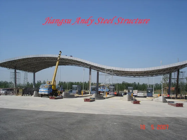 Durable Steel Structure Space Frame for Toll Station Gate Roofing