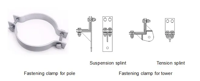 Electric Cable Transmission Line Fitting - Hold Hoop Pole Clamp by OPTELEC