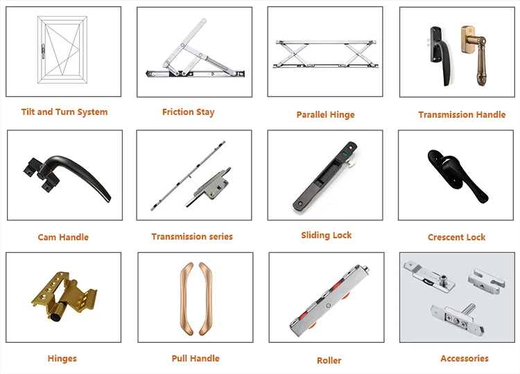 Aluminum Window Latch Lockable Handle for Casement Window
