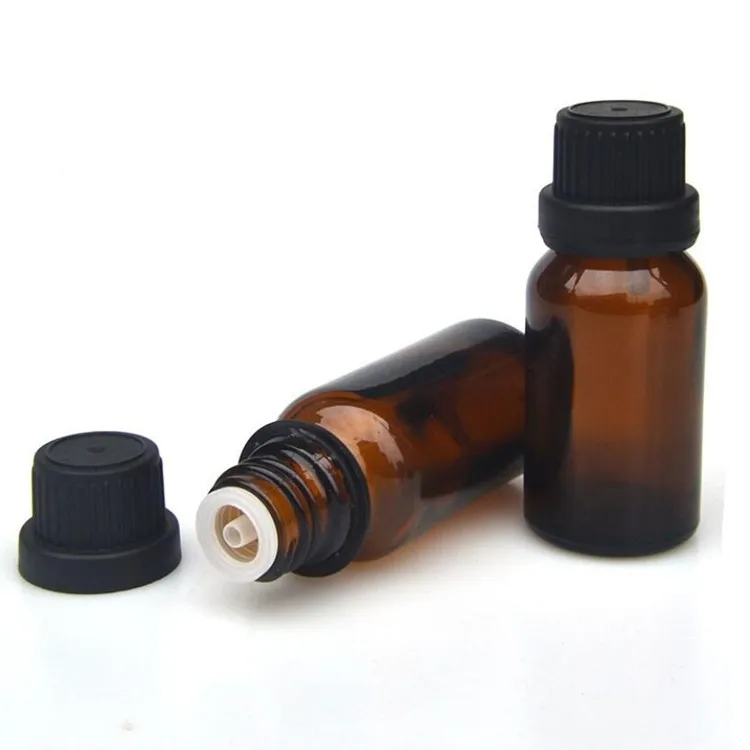 18mm Euro Dropper,Black White Tamper Evident Screw Cap 5ml Dropper 10ml 15ml Essential Oil Amber ...