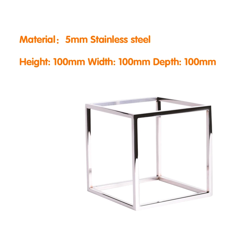 Multi-purpose Free Standing Stainless Steel Rectangular Display Cube ...