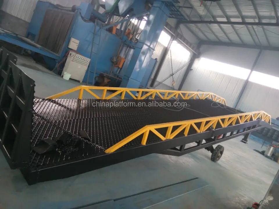 Cargo Loading Unloading Dock Ramp Hydraulic Mobile Load Yard Ramp For ...
