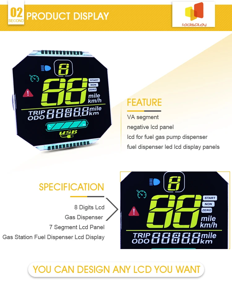 Custom Electric Vehicle Motorcycle Lcd Display For Speedometer - Buy ...