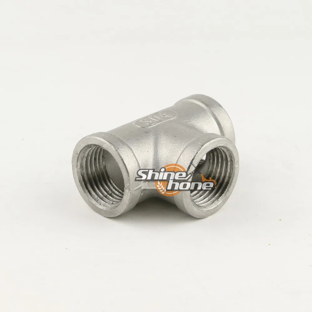 Stainless Steel Tee 3 Way Threaded Pipe Fittings - 1/2"npt,,Pump ...