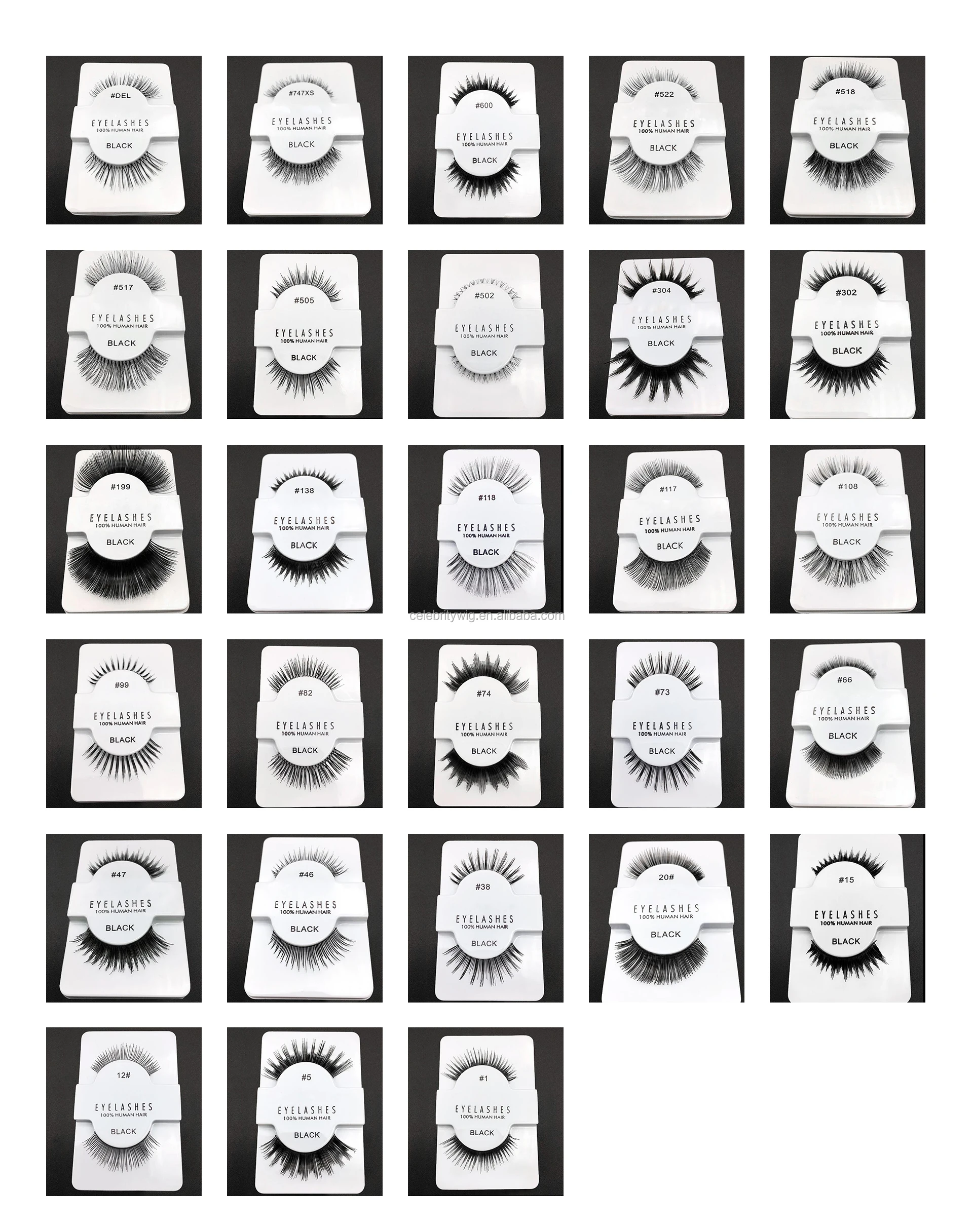 Drag Queen Faux Eyelashes - Cosplay Silk Lashes Makeup