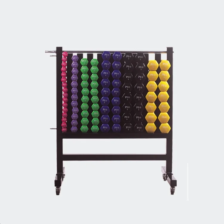 Vinyl Dumbbell Rack Tz-3004a--fitness Gym Equipment Triangle Dumbbell ...