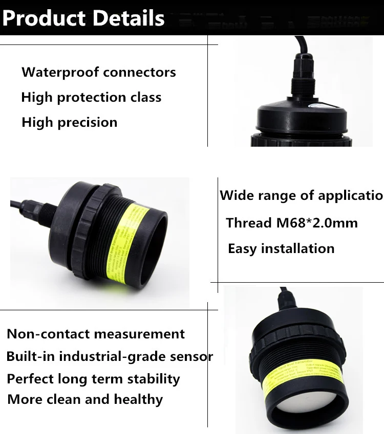 PL320 Ultrasonic Level Sensor - 10m Range for Liquid Gauging