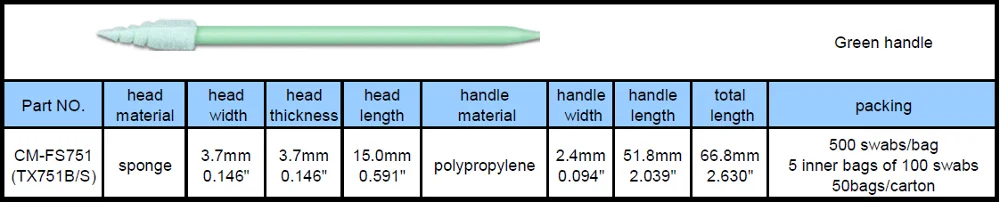 Manufacturer Small Spiral/micro-mechanical Cleaning Foam Swabs Texwipe ...