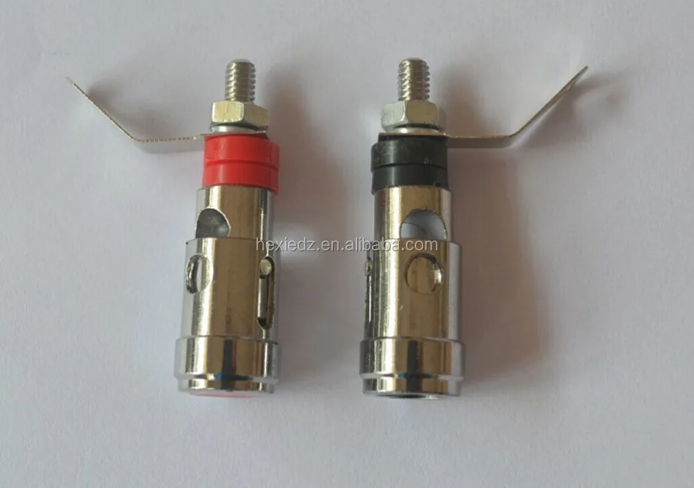 Spring Loaded Press Type 40mm Brass Speaker Amp Terminal Binding Post ...