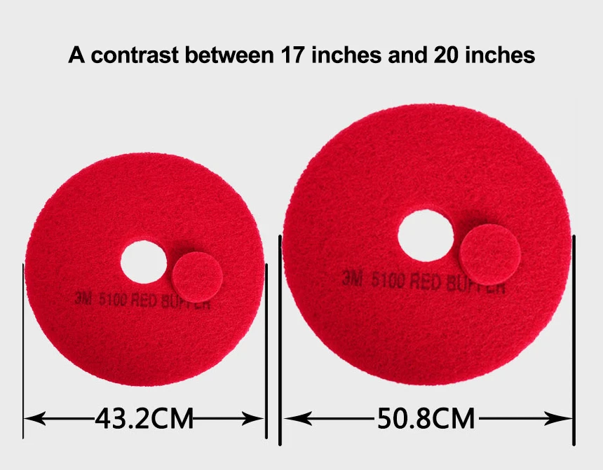 3m Red Floor Cleaning Scrubbing Pad Wet And Dry Diamond Hand Polishing ...