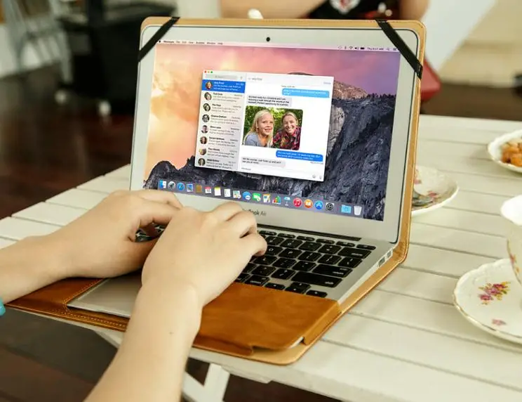 Boshiho Leather Laptop Skin Back Cover Computer Case Hard Shell - Buy ...