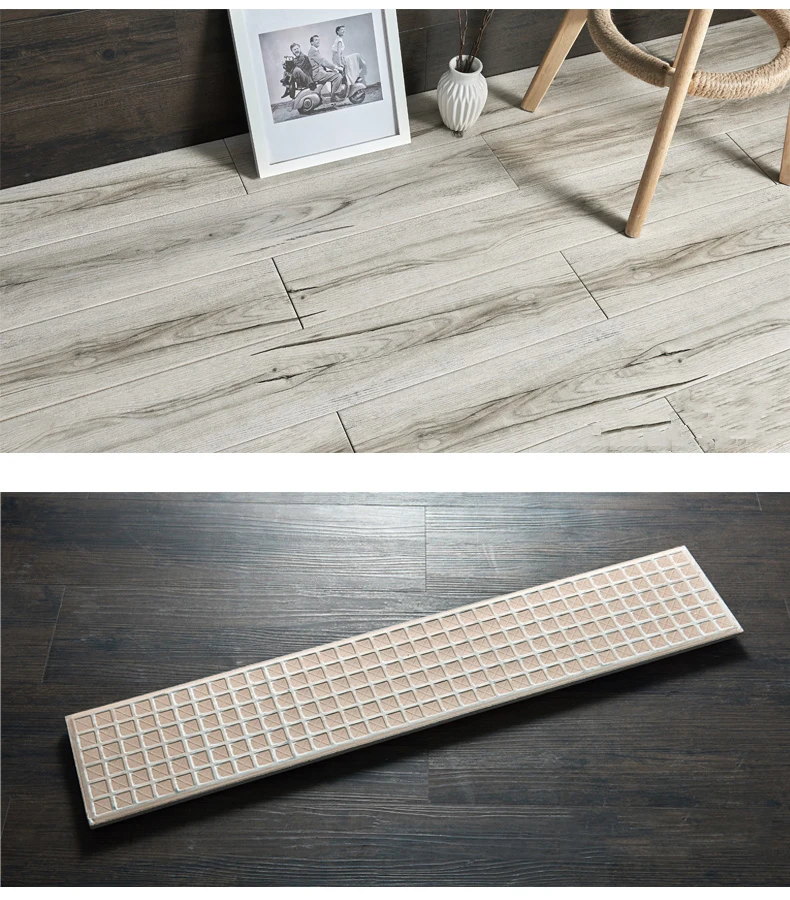 Anti-slip Rustic Wood Grain Floor Tiles - Polished Porcelain