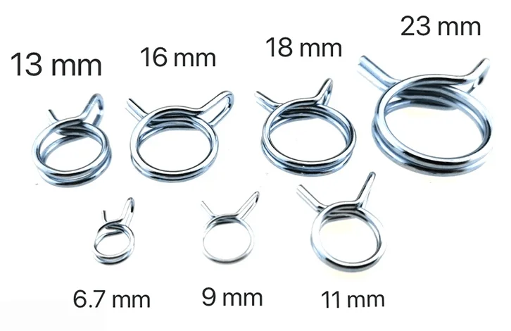 Single Wire Spring Water Hose Clamp Metal O Ring Wire Clamps, Cross ...