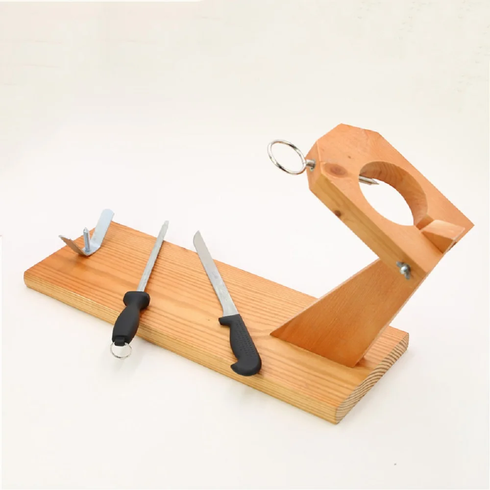 Eco-friendly Good Quality Natural Wood Ham Frame Stand with Knife ...