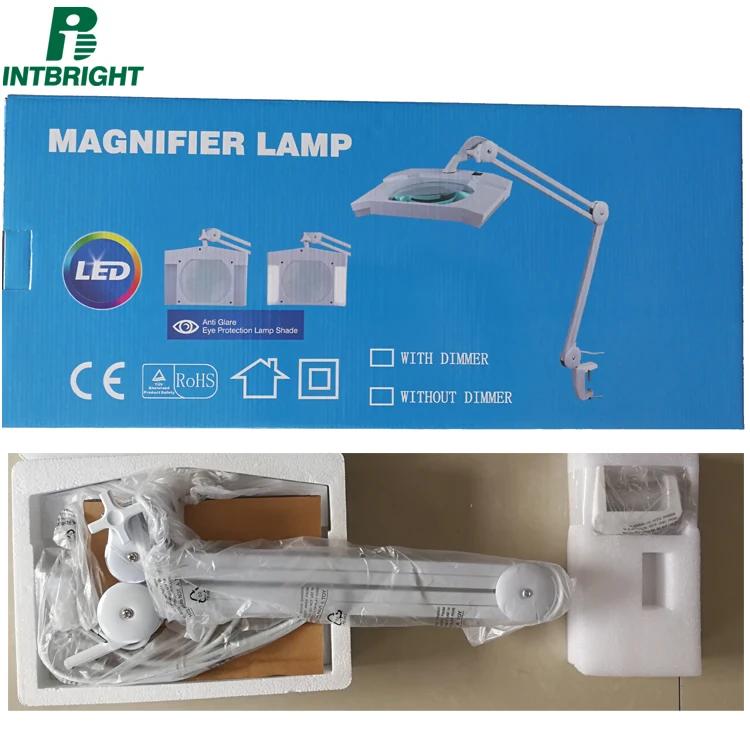 Large Glass Magnifier Lens Medical Inspection Led Magnifying Lamp Salon ...