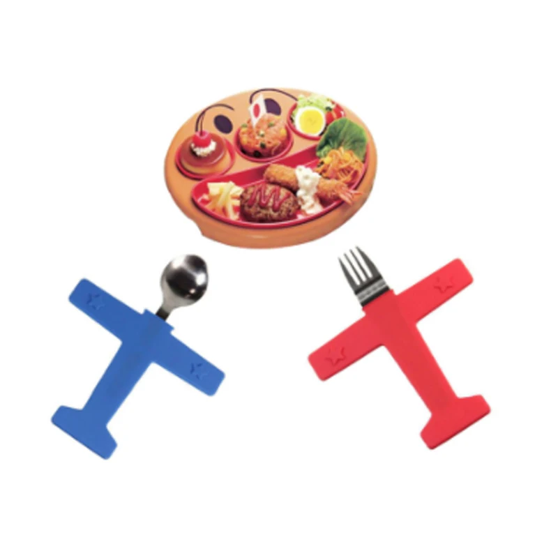 Wholesale Airplane Baby Fork And Spoon Kids Cutlery Set,Stainless Steel ...